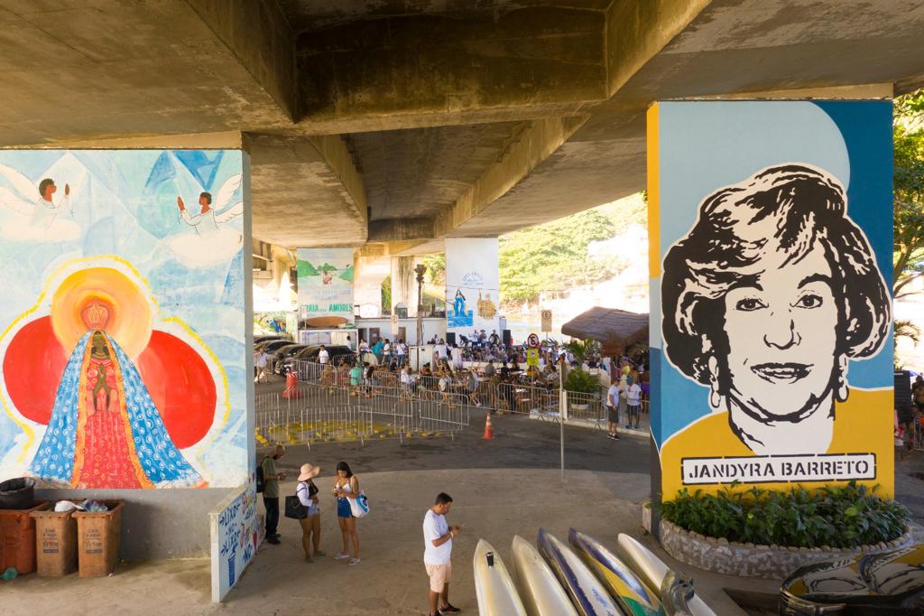 Praia dos Amores ganha grafite de João e Jandyra Barreto - Orla Rio