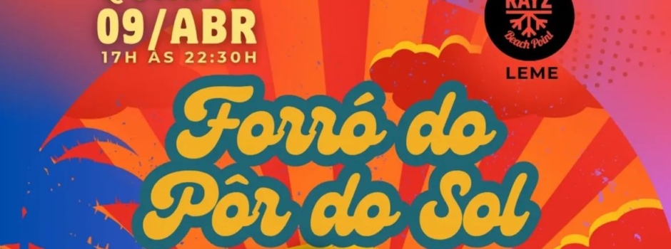 Forró do pôr do sol no quiosque Rayz Beach Point - Orla Rio